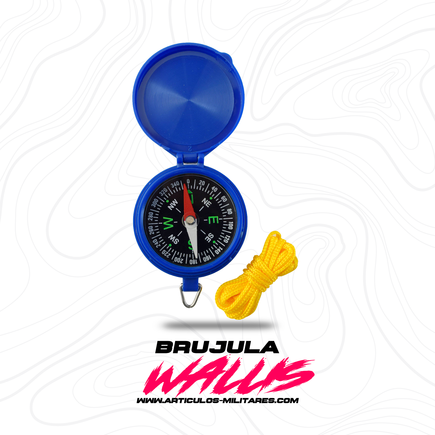 Brújula Escolar Azul con cordón para colgar – Residen Evil Militaría