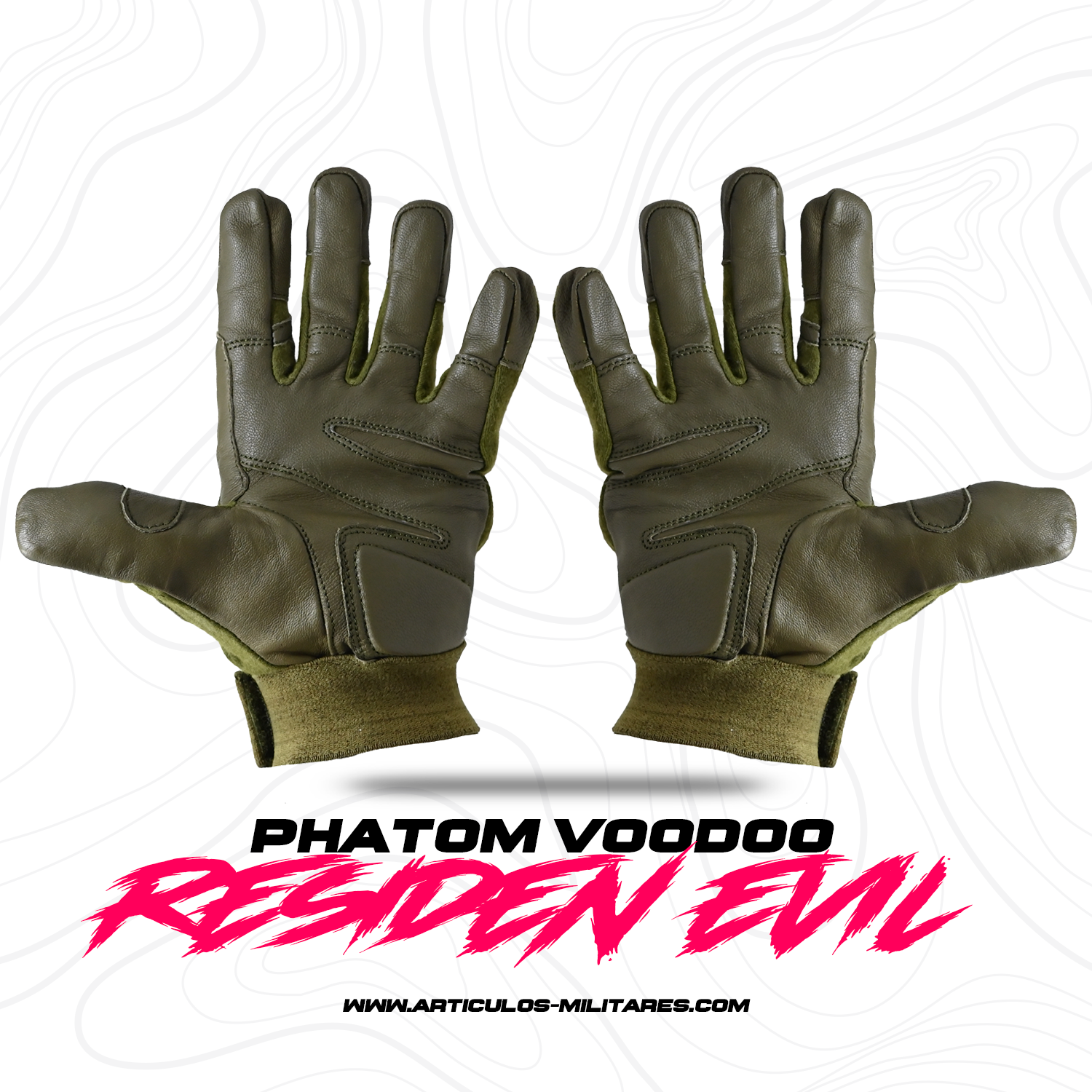 Guantes Tácticos Phantom Voodoo Vinil Piel Impermeable – Residen Evil ...